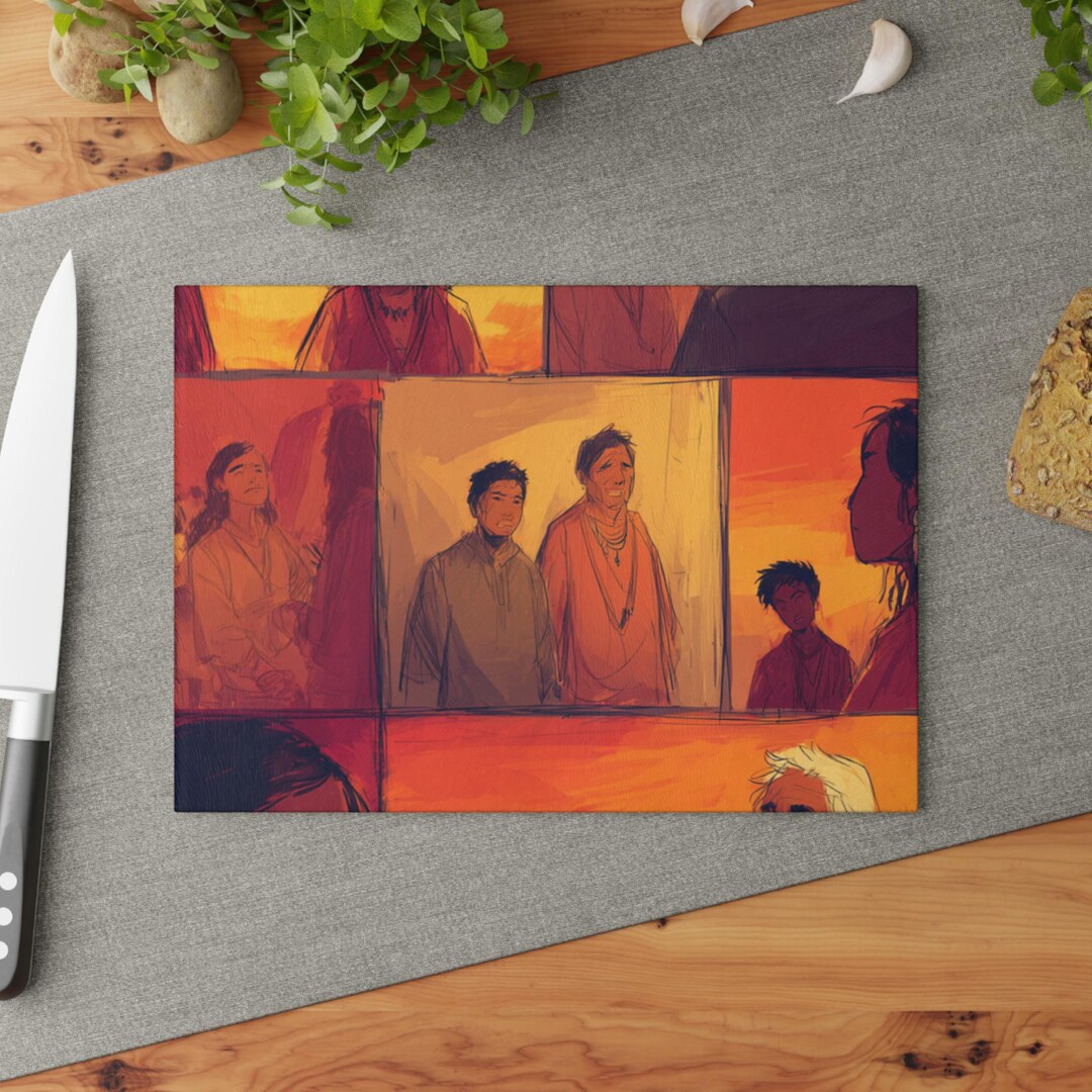 Storyboard Language Lesson Glass Cutting Board | Illustrated People ...