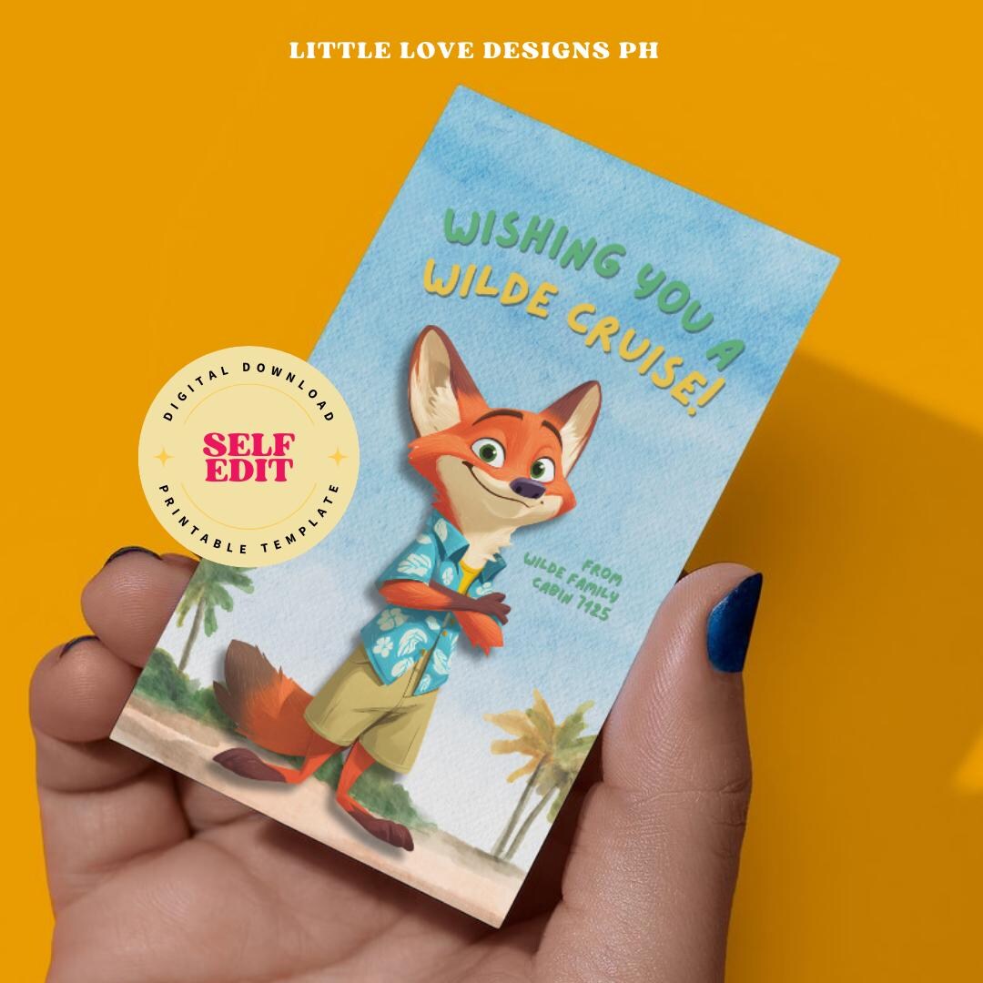 Disney Cruise Gift Tags | Zootopia | Printable Digital Download - Etsy