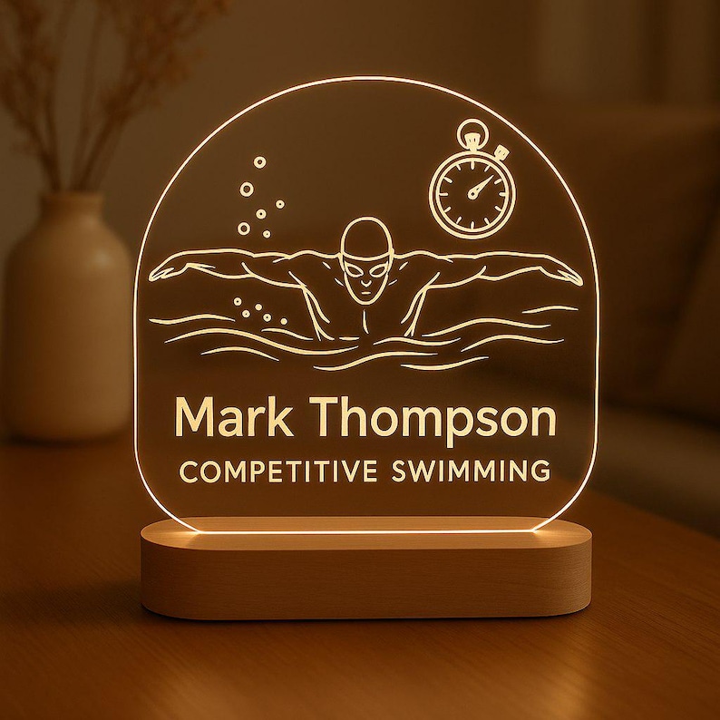 Volleyball Player Custom Night Light Personalized LED Gift With Laser ...