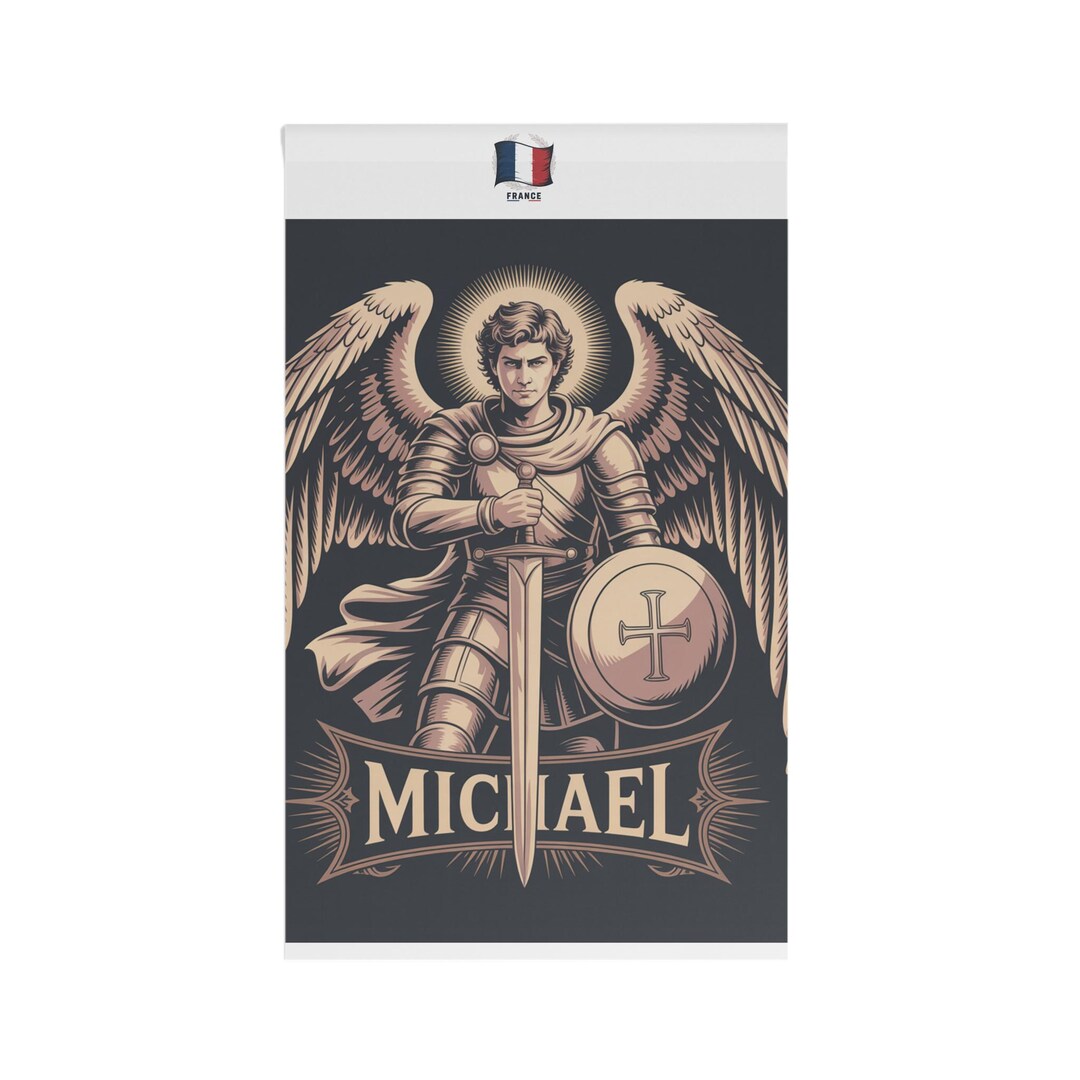 St. Michael Archangel Illustration House Banner | Religious Home Decor ...