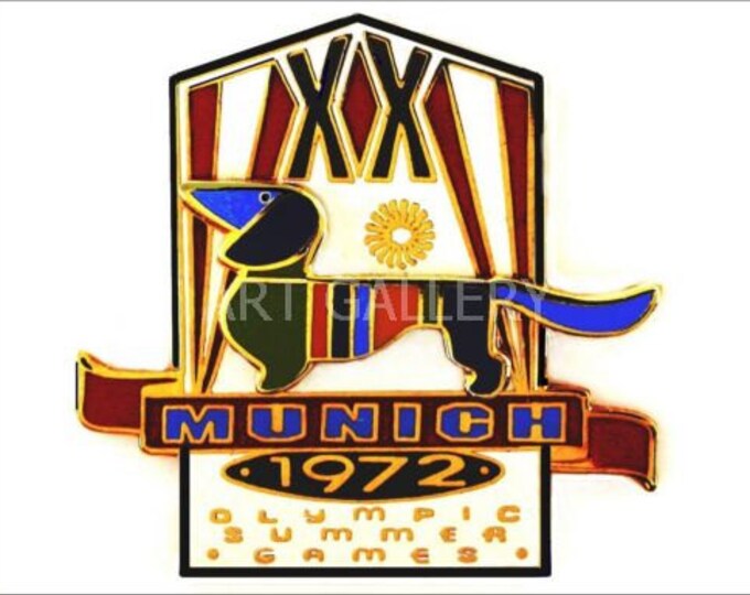 WALDI DACHSHUND Mascot of 1972 Olympics Vintage Postcard Art Print ...