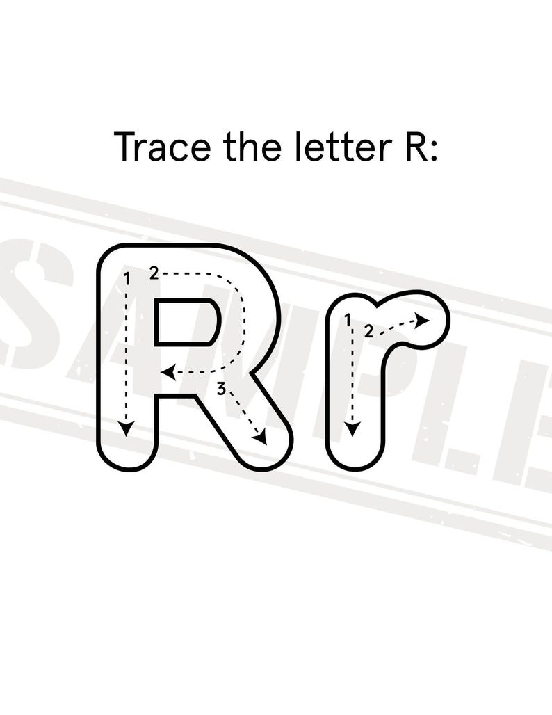 Letter Rr Worksheets - Etsy