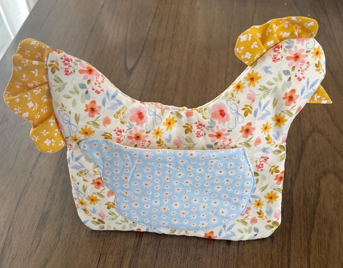 Floral Chicken Oven Mitt DIY Sewing Pattern PDF Digital Download ...