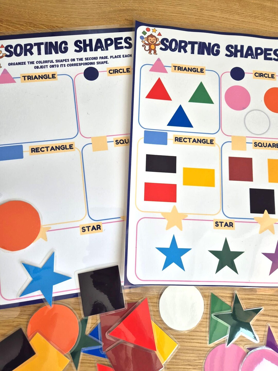 Sorting Shapes & Colors | English for Kids - Etsy