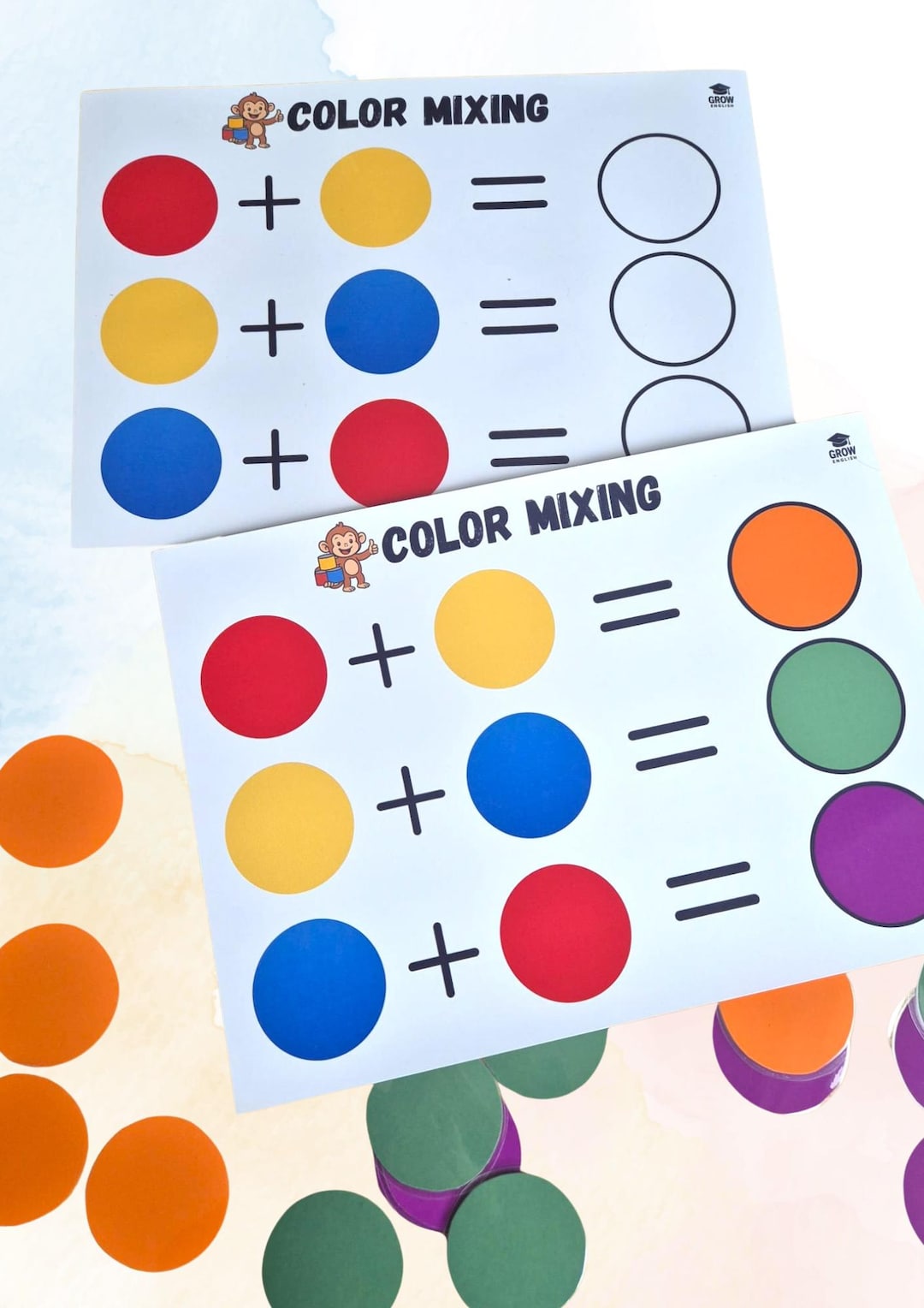 Color Mixing Worksheet PDF | Playdough Activity for Kids | Preschool ...
