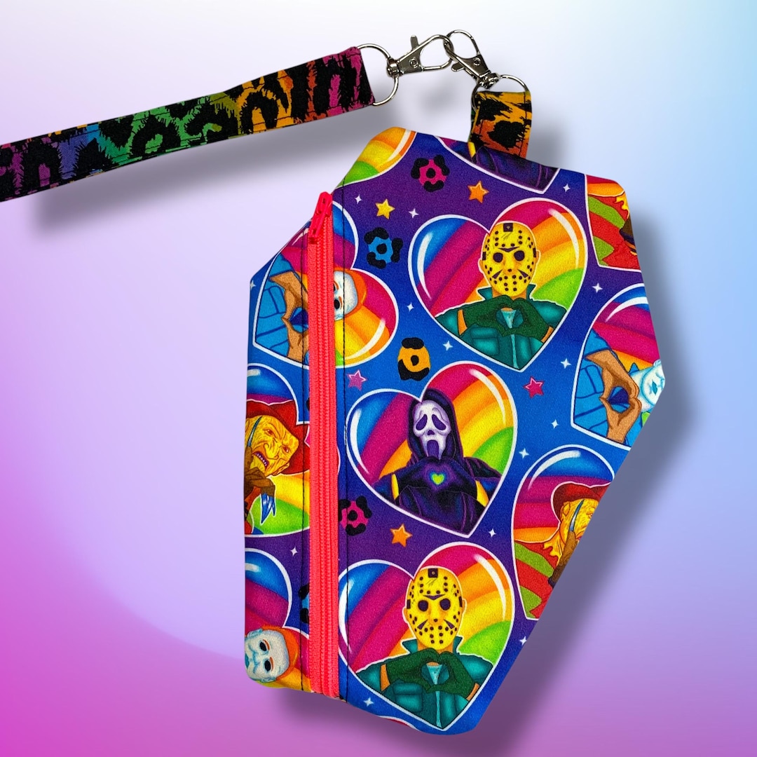 Rainbow Nostalgia Horror Icons Coffin Wristlet - Etsy