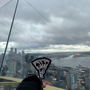 Holding Aces Skeleton Hand Vinyl Sticker Poker Series - Etsy