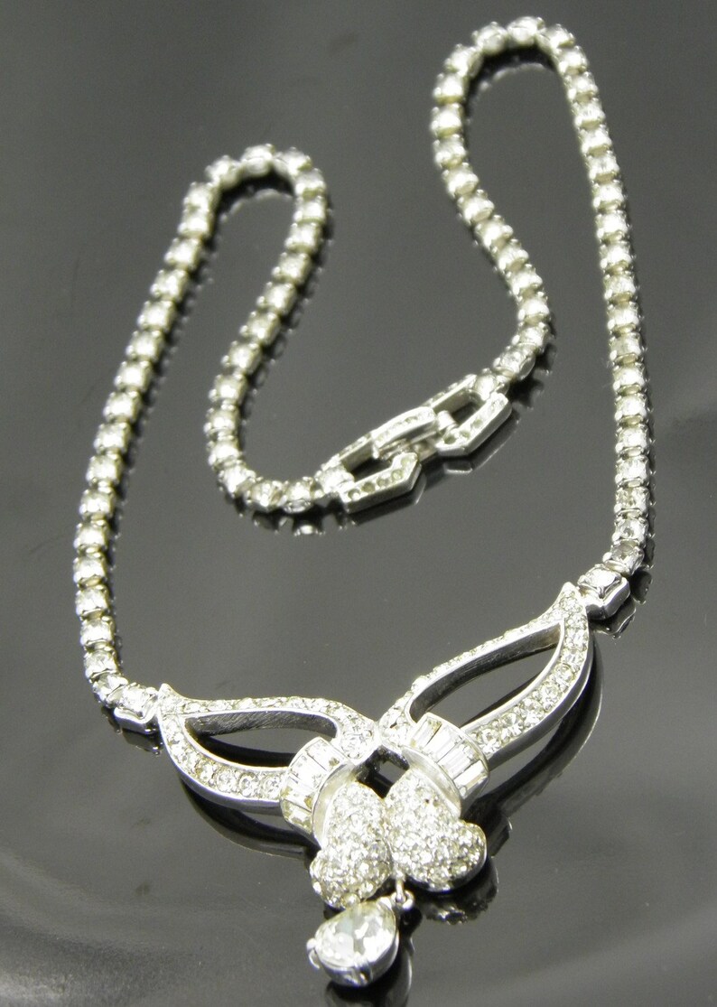 Vintage Rare Halbe Rhinestone Necklace Choker Exquisite Glamour - Etsy