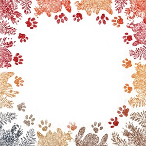 12 Paw Print Frame Clipart Clipart, Gold Foil Frames, Cute Pet Image ...