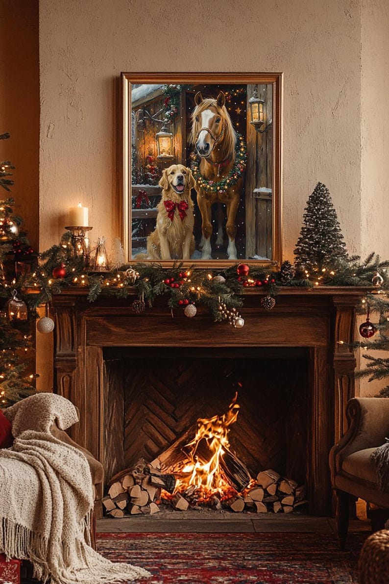 Custom Christmas Pet Portrait: Funny Holiday Pet Illustration (digital ...