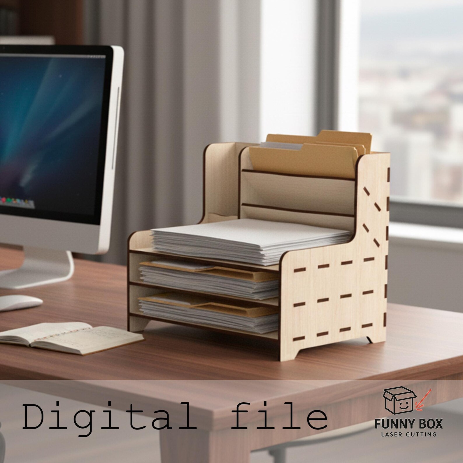Desktop Document Organizer – Digital Laser Cut Design (6 Mm Material ...
