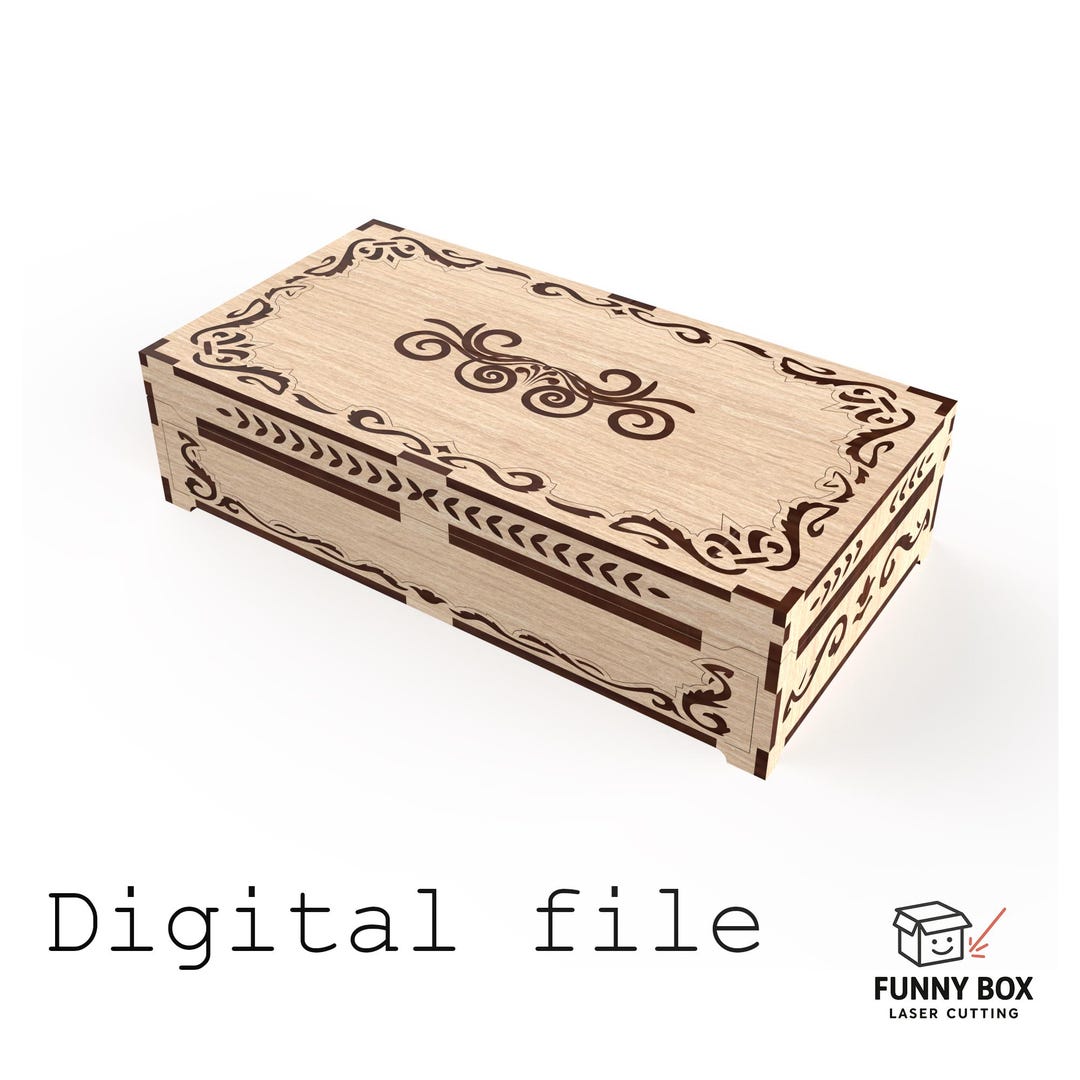Simple Jewelry Box With Engraved Pattern – Digital Laser Cut Design (3 ...