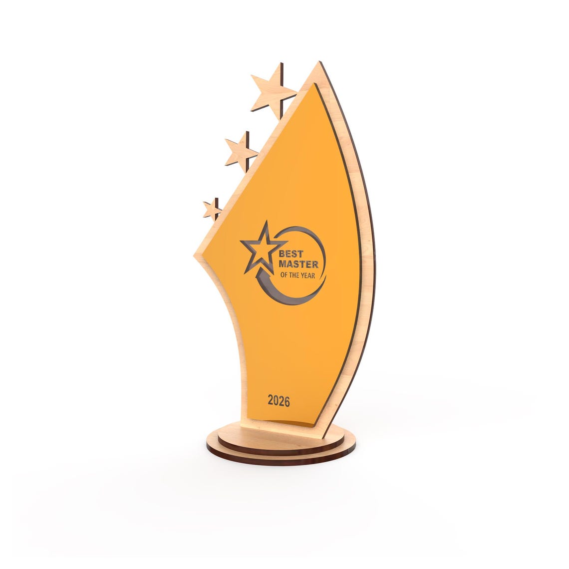 Set of 3 Star-themed Trophy Designs – Digital Laser Cut Files (3mm MDF ...