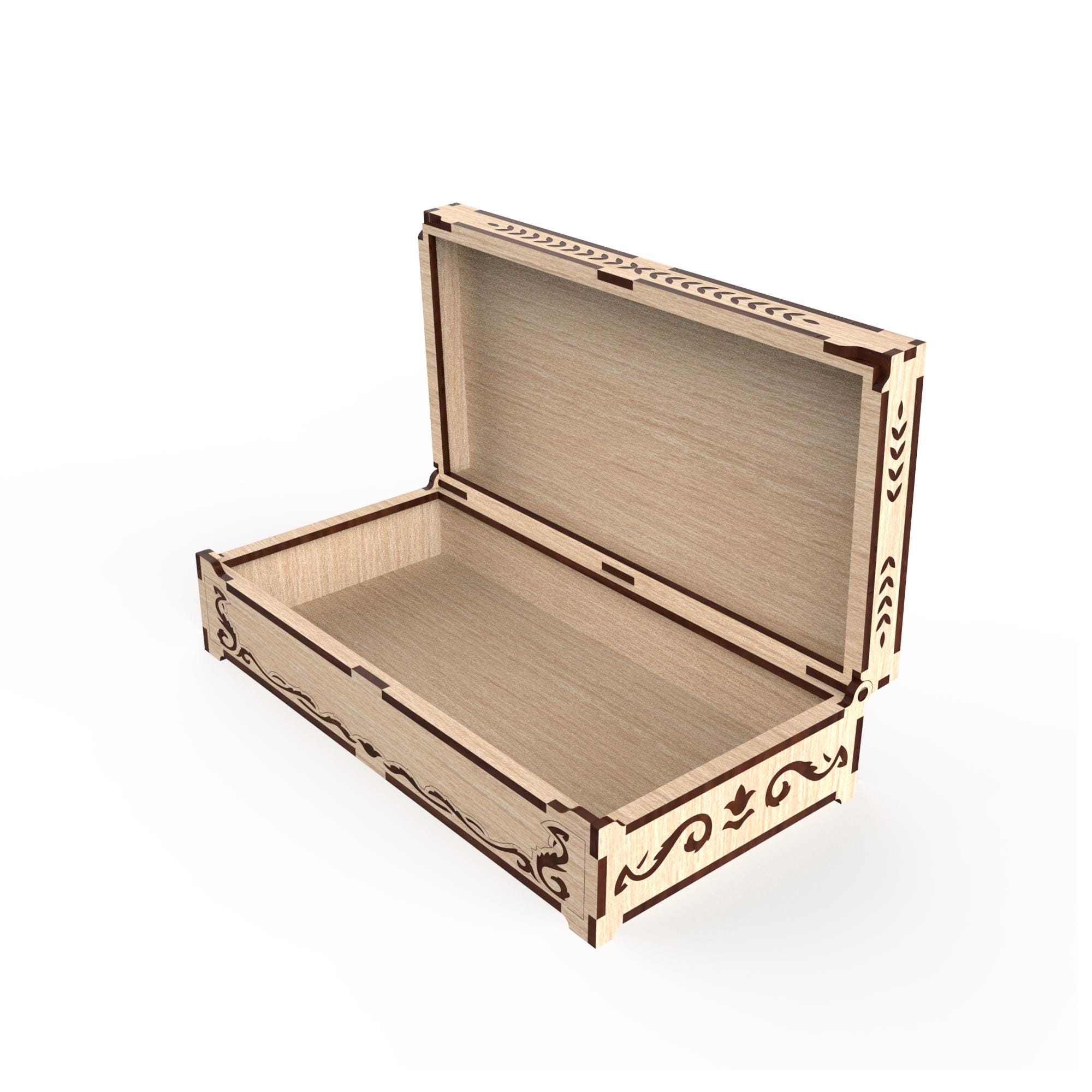 Simple Jewelry Box With Engraved Pattern – Digital Laser Cut Design (3 ...