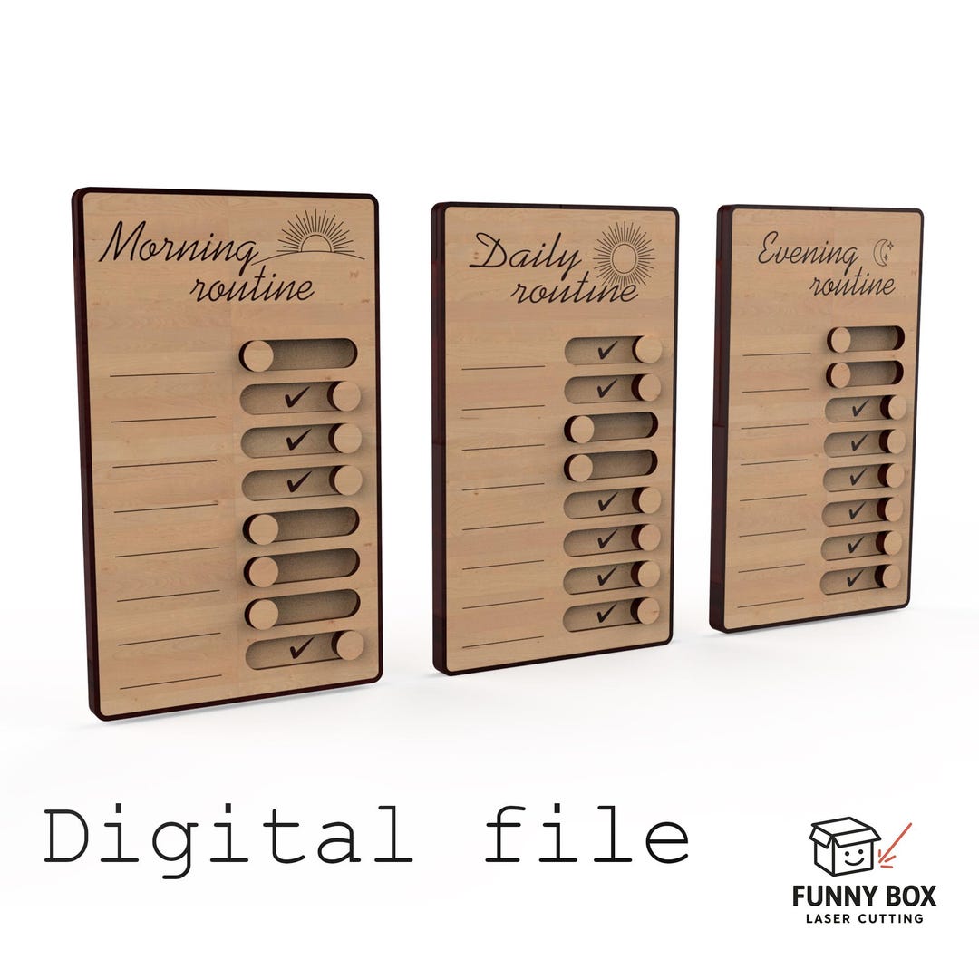 Montessori Daily Planner - Laser Cut Files - Etsy