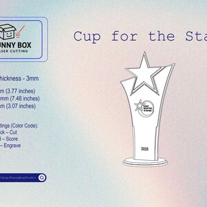 Set of 3 Star-themed Trophy Designs – Digital Laser Cut Files (3mm MDF ...