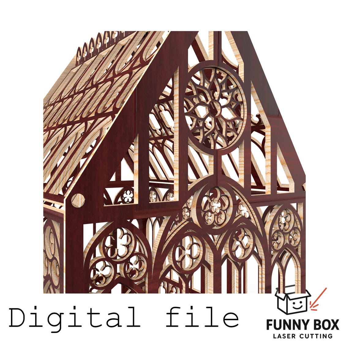 Flower House SVG, Gothic Flower House Design Dxf, Greenhouse Laser Cut ...