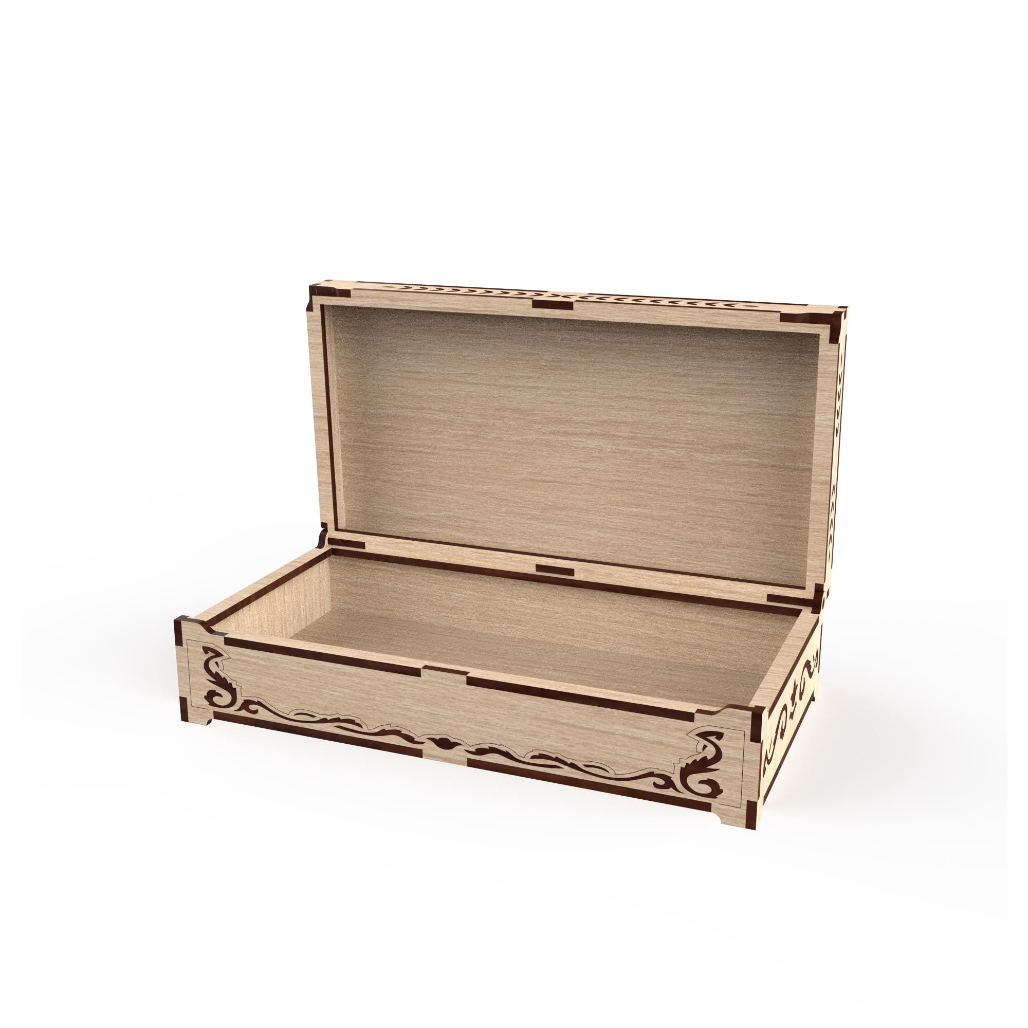 Simple Jewelry Box With Engraved Pattern – Digital Laser Cut Design (3 ...