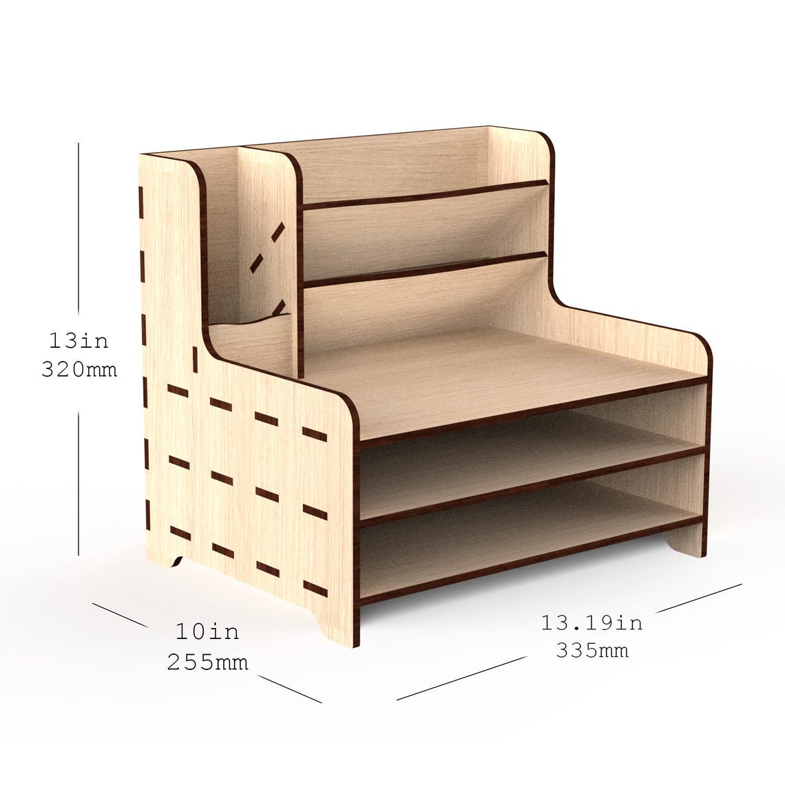 Desktop Document Organizer – Digital Laser Cut Design (6 Mm Material ...