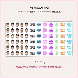 NKOTB New Kids on the Block Nail Decals Stickers Waterslide Boyband ...