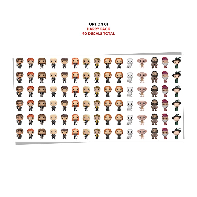 Harry Potter Nail Decals Stickers Waterslide Hogwarts Dobby Hermione ...