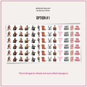 Morgan Wallen Nail Decals Stickers Waterslide Last Night You Proof ...