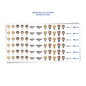 Backstreet Boys and Nsync Nail Decals Stickers Waterslide Boyband BSB ...