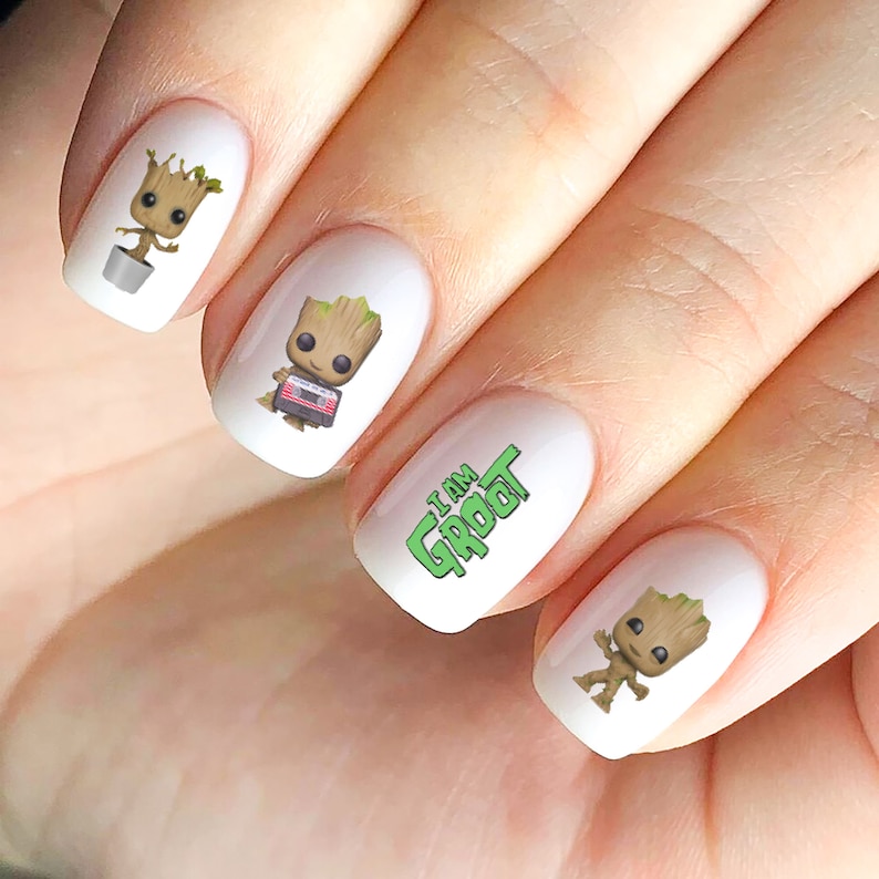 I Am Groot Nail Decals Stickers Waterslide Guardians of the Galaxy - Etsy