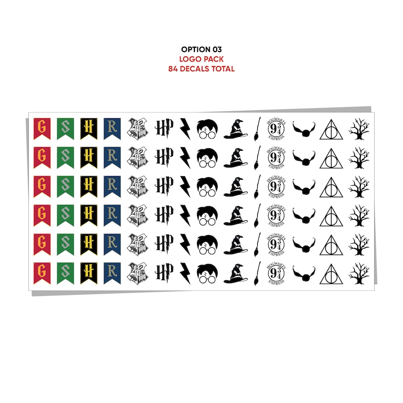 Harry Potter Nail Decals Stickers Waterslide Hogwarts Dobby - Etsy