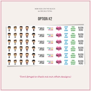 NKOTB New Kids on the Block Nail Decals Stickers Waterslide Boyband ...