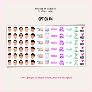 NKOTB New Kids on the Block Nail Decals Stickers Waterslide Boyband ...