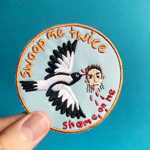 Swoop Me Twice, Shame on Me. Iron on Magpie Patch - Etsy Australia