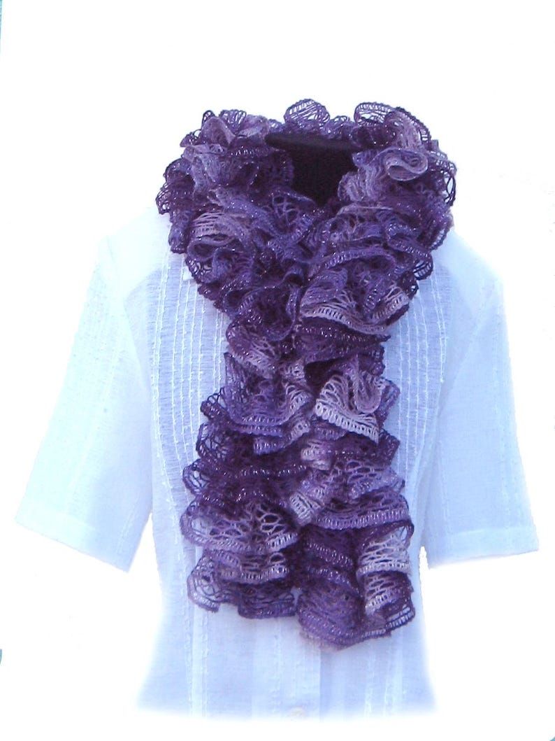 Ruffle Scarf Knitted Red Heart Sashay Boogie,waltz,tutu,shaffle,sparkle ...