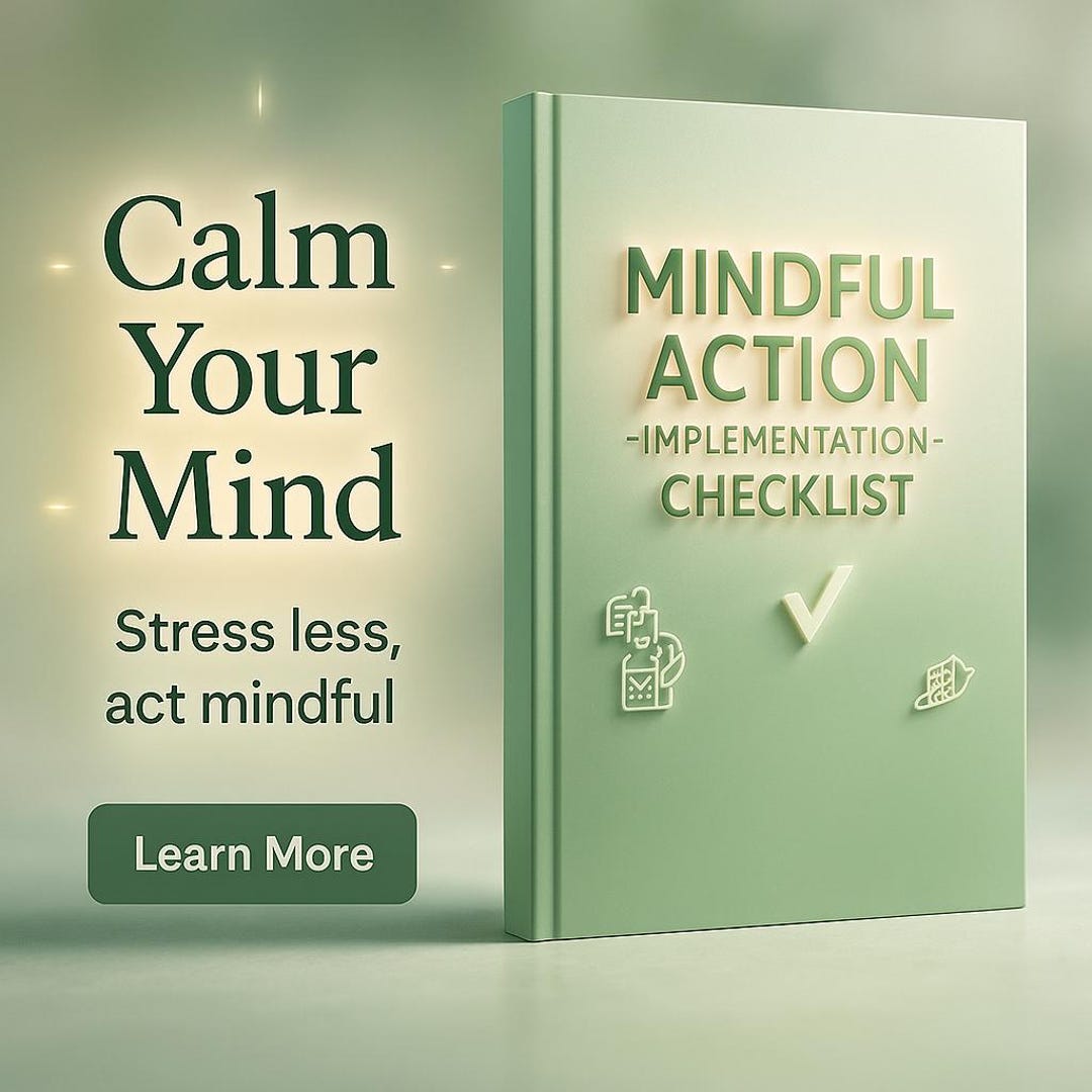 Mindful Action Checklist: Daily Focus and Productivity (digital Planner ...
