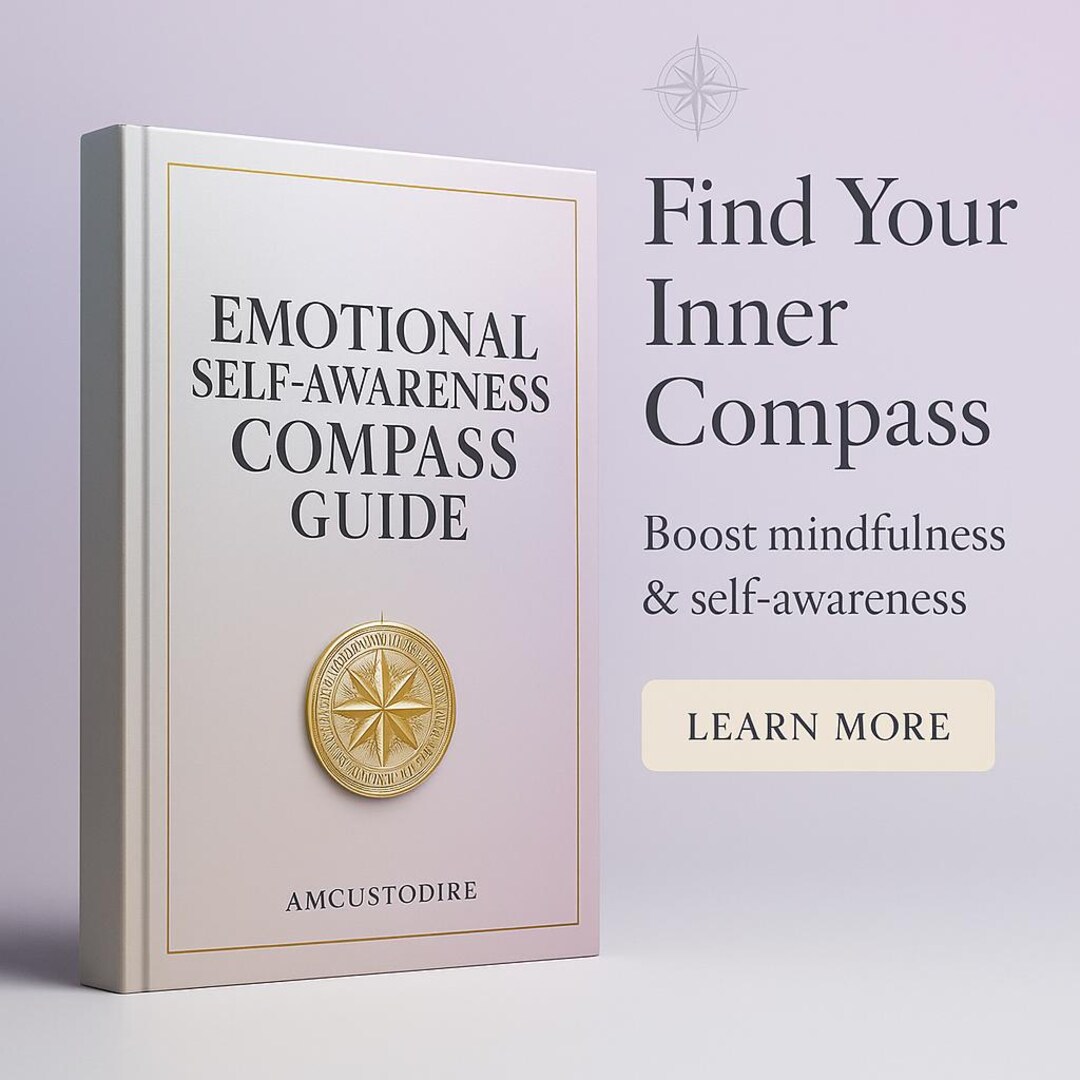 Emotional Self Awareness Compass Guide Mindfulness Journal for Personal ...