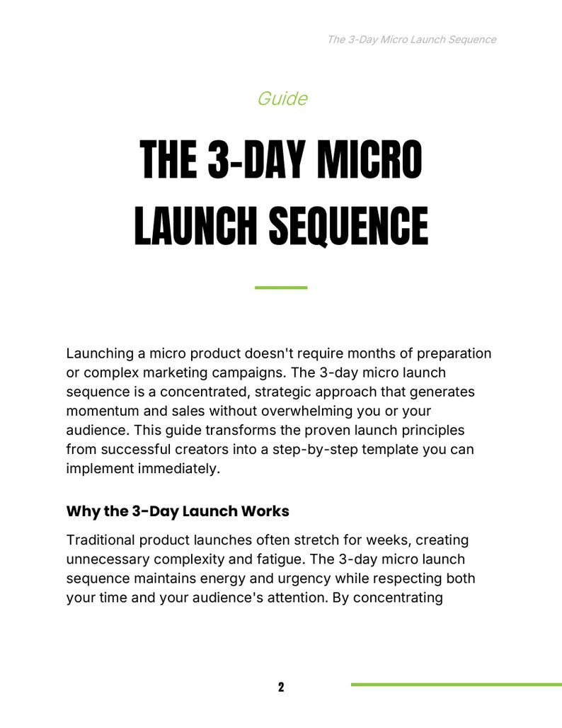 The 3-day Micro Launch Sequence Guide Product Launch System (digital Download) - Etsy
