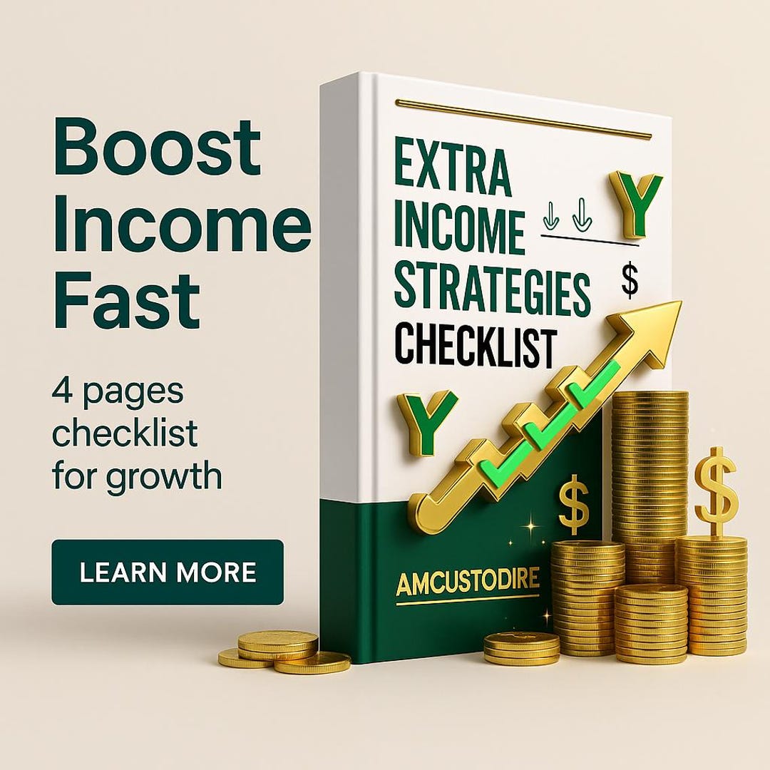 Extra Income Strategies Checklist: Quick Start Action Plan (digital ...