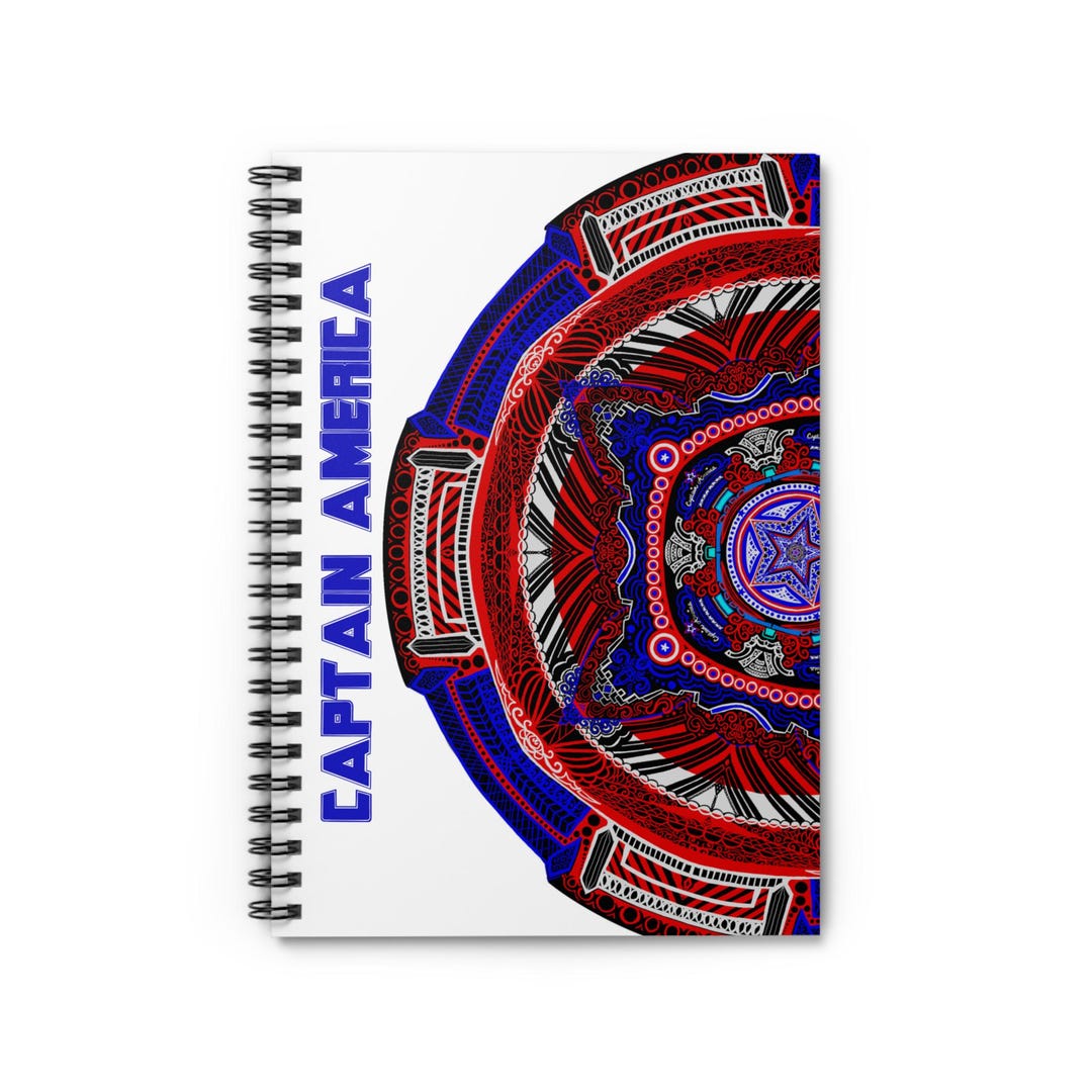 Captain America Shield Mandala Spiral Notebook: Superhero Journal - Etsy