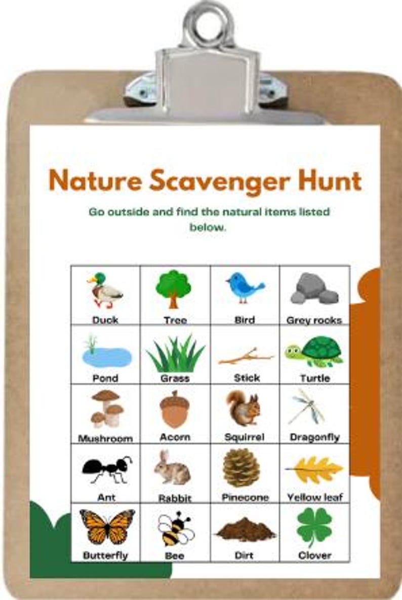 Mindfulness Nature Scavenger Hunt Activity - Etsy