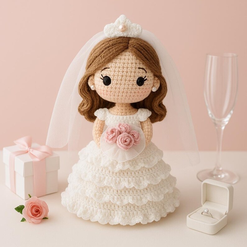 Bride Doll Crochet Pattern PDF – Amigurumi Wedding Doll, Beautiful ...