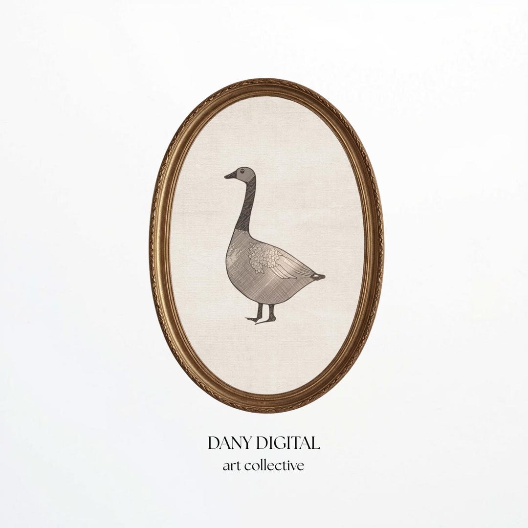 Vintage Goose Illustration Printable, Antique Farm Bird Wall Art ...