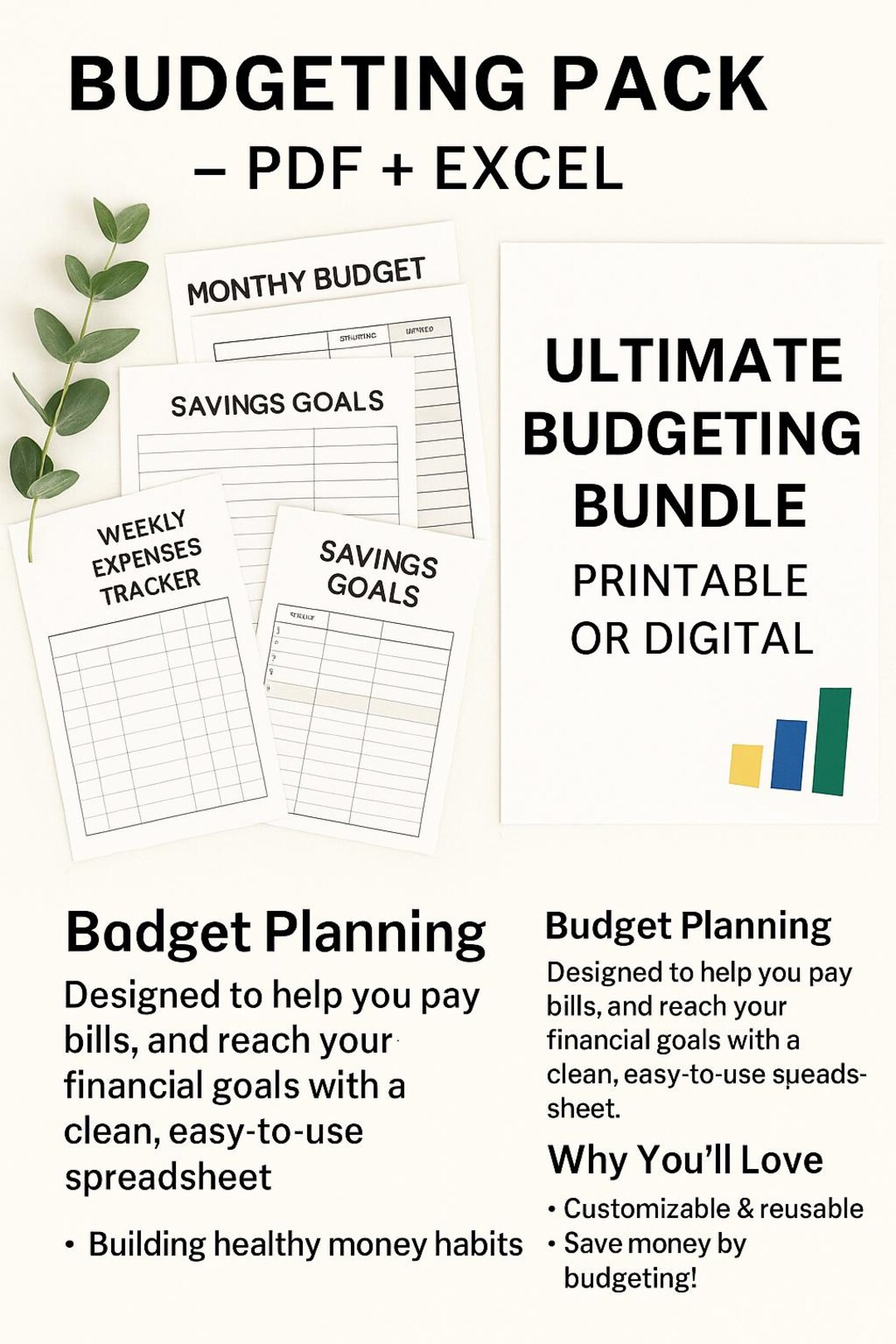 Ultimate Budgeting Pack (PDF + Excel) - Etsy