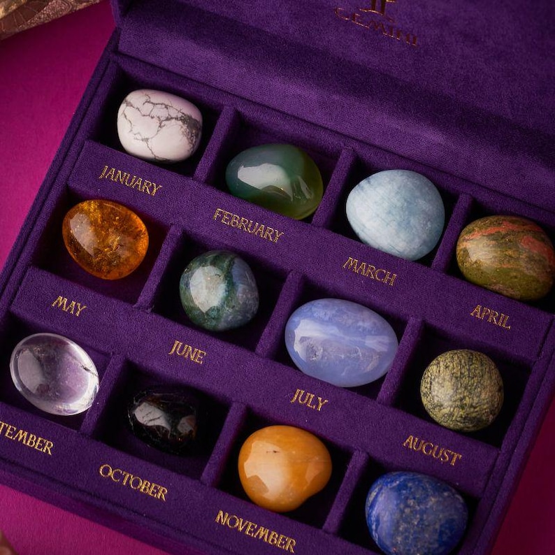 Gemini Zodiac Crystal Set | 12 Healing Crystals ,astrology Gift for ...