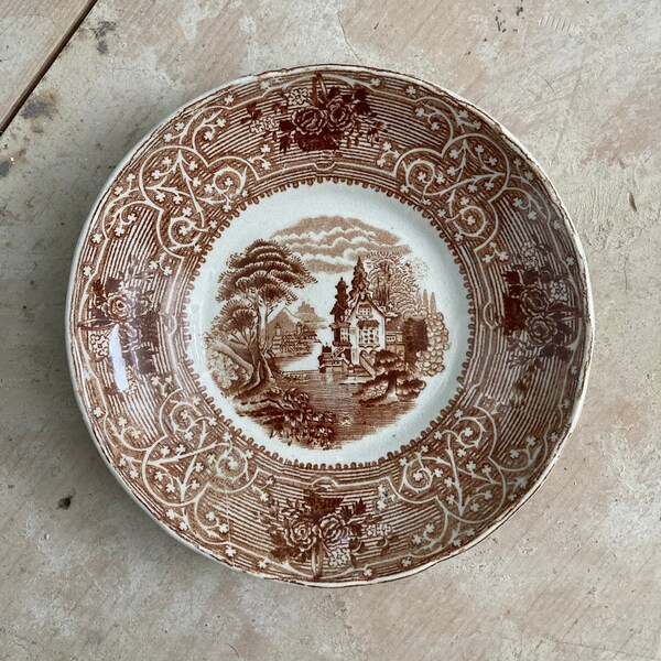 Transferware Brown - Etsy