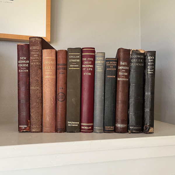 Vintage Book Stack - Etsy