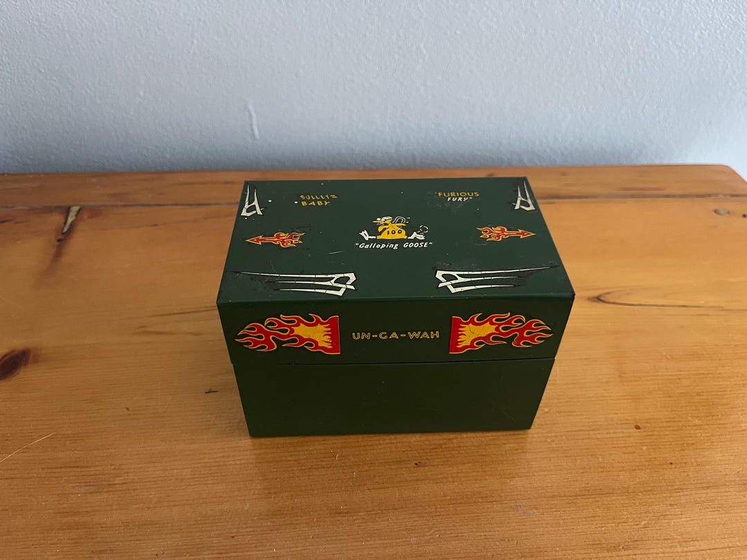 Vintage Card Box Recipe Box 1960s - Etsy