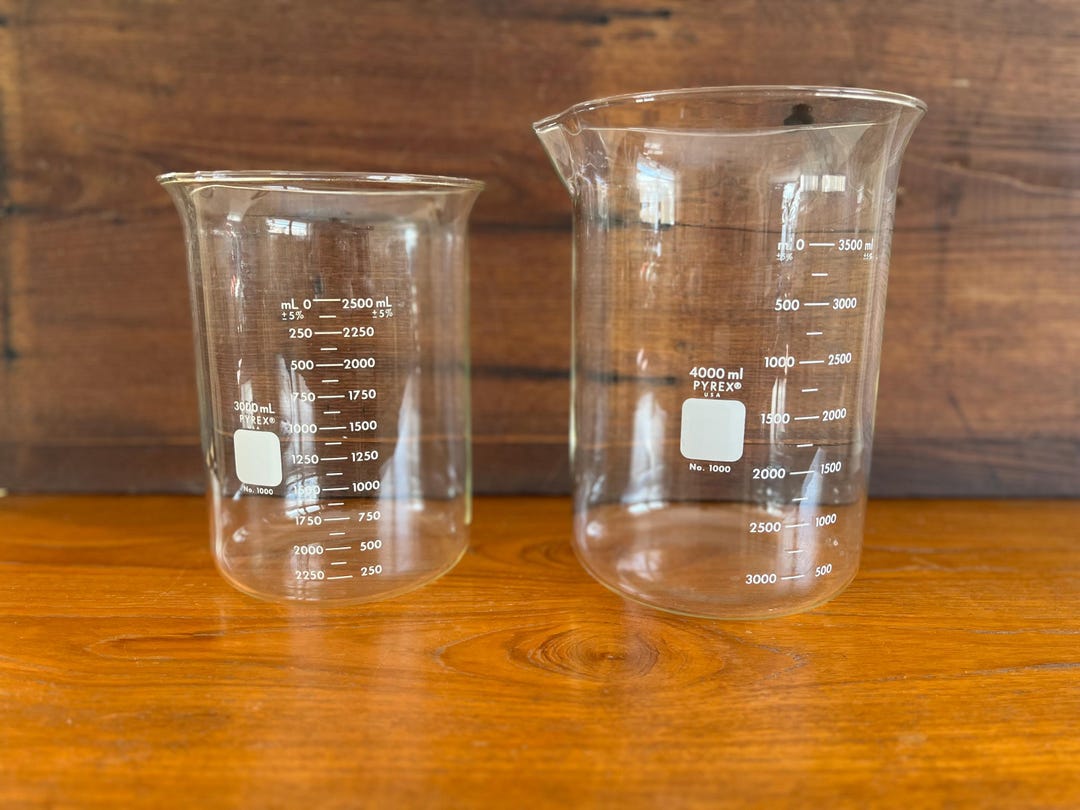 Vintage Pyrex Glass Beaker One or Two 3000 ML or 4000 ML No 1000 - Etsy