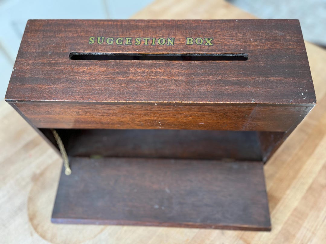 Vintage Suggestion Box Give It Your Best Shot - Etsy