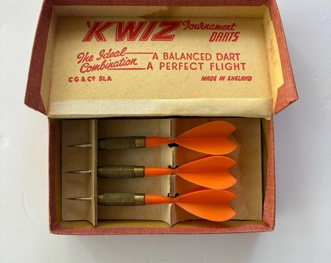 English KWIZ Set of Three Tournament Darts - Etsy