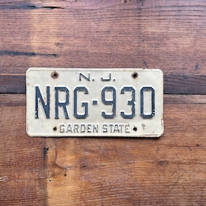New Jersey License Plate NJ 1980s - Etsy